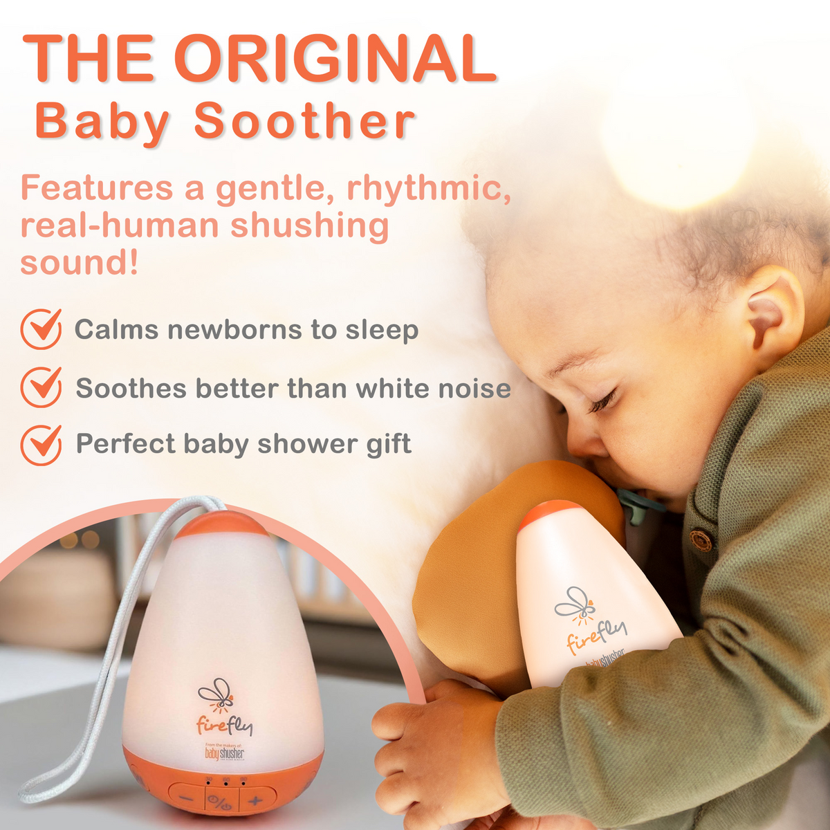 Shusher Firefly by Baby Shusher: Portable Baby Sleep Soother