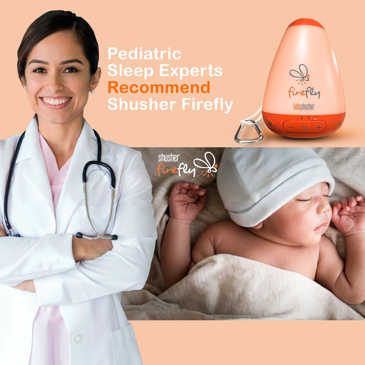 Shusher Firefly by Baby Shusher: Portable Baby Sleep Soother