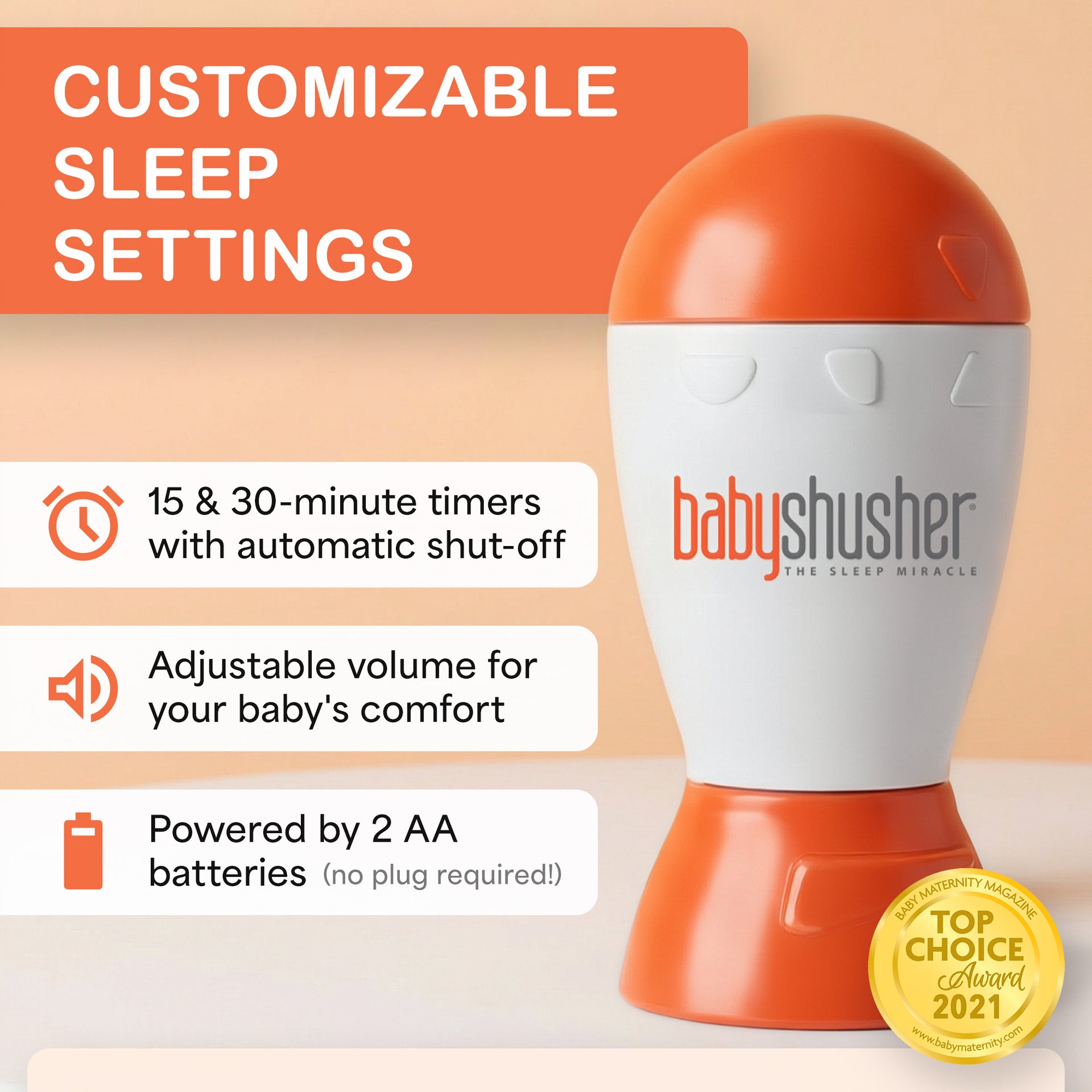 Baby Sound Machine | Baby Soother | The Original - Baby Shusher